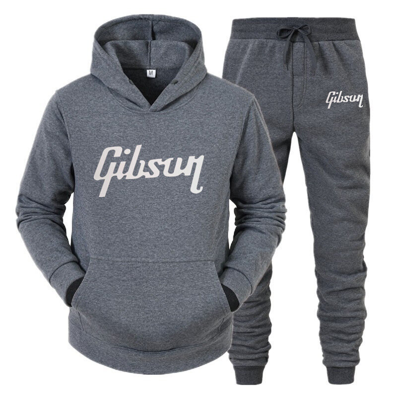 Новый комплект мужской толстовки с капюшоном на осень/зиму — флисовая толстовка Gibson Ringer Guitar Rock