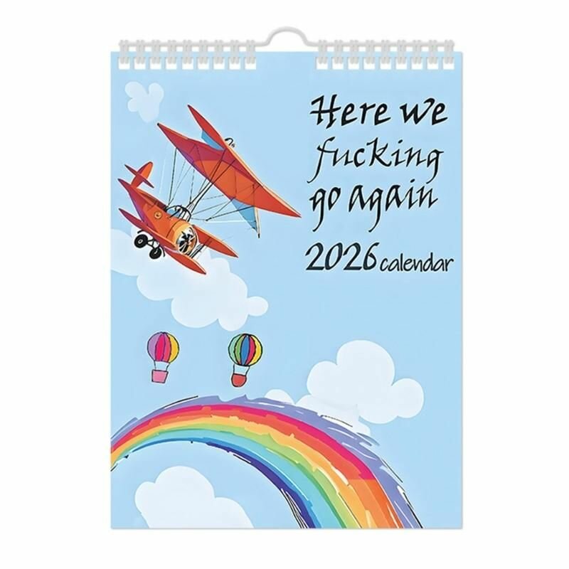 Календарь на 2026 год с милыми рисунками, Желтый