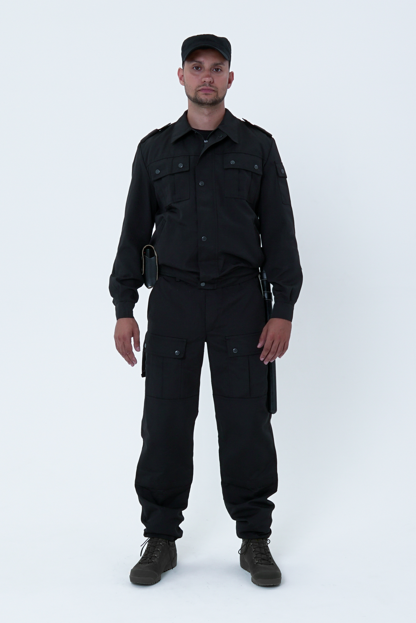 Костюм "Спецназ", мужской, чёрный, Rip-Stop, 50 размер, защита от ветра, 176 рост