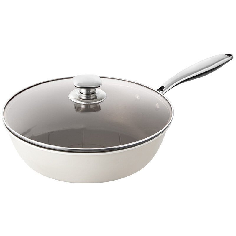 Керамический вок, сковорода с антипригарным покрытием, универсальная для плиты