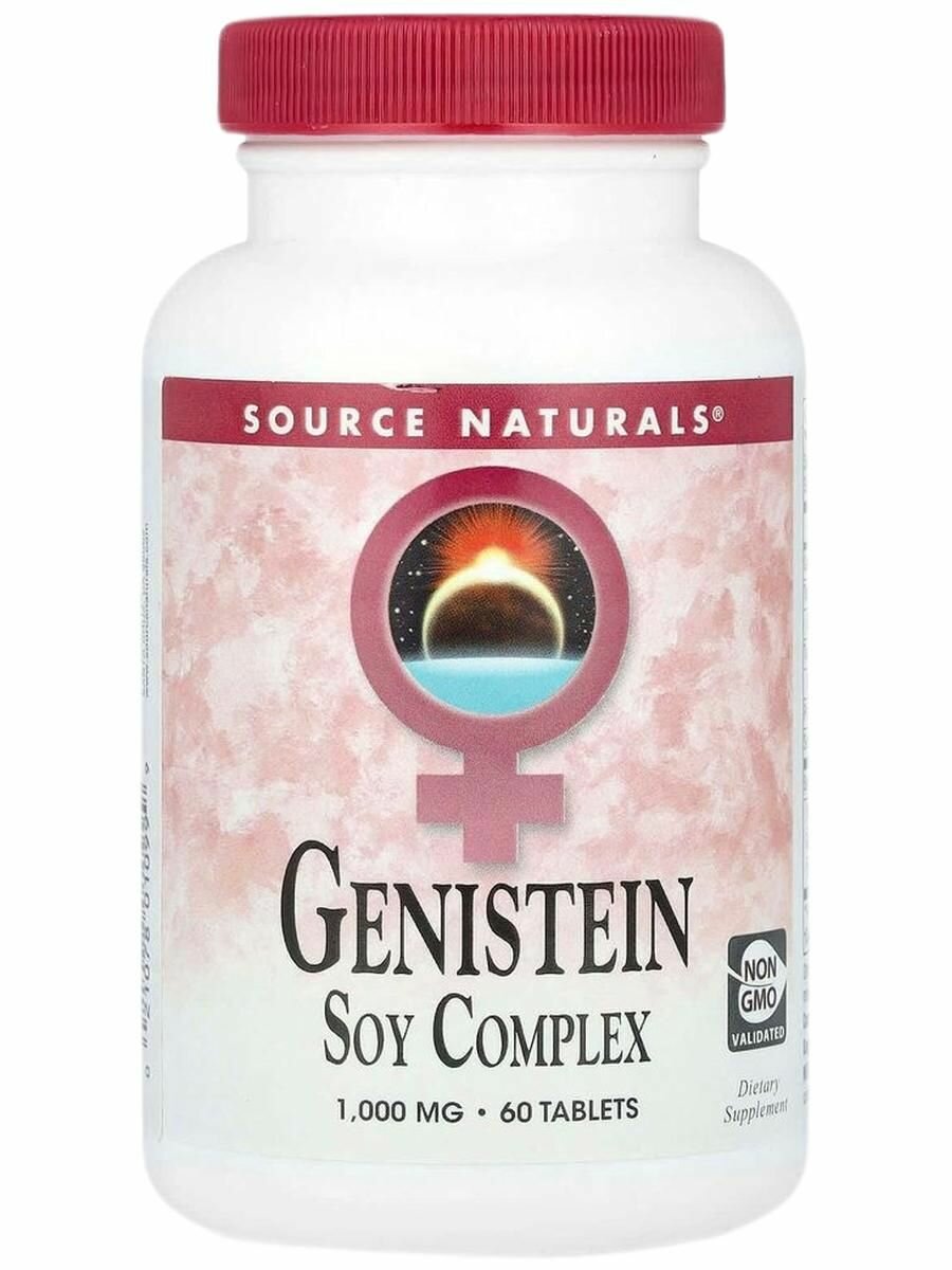 Генистеиновый соевый комплекс (Изофлавоны), 60 таблеток, Source Naturals