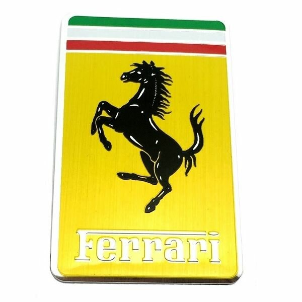 Наклейка шильдик на авто Ferrari (Алюминий)