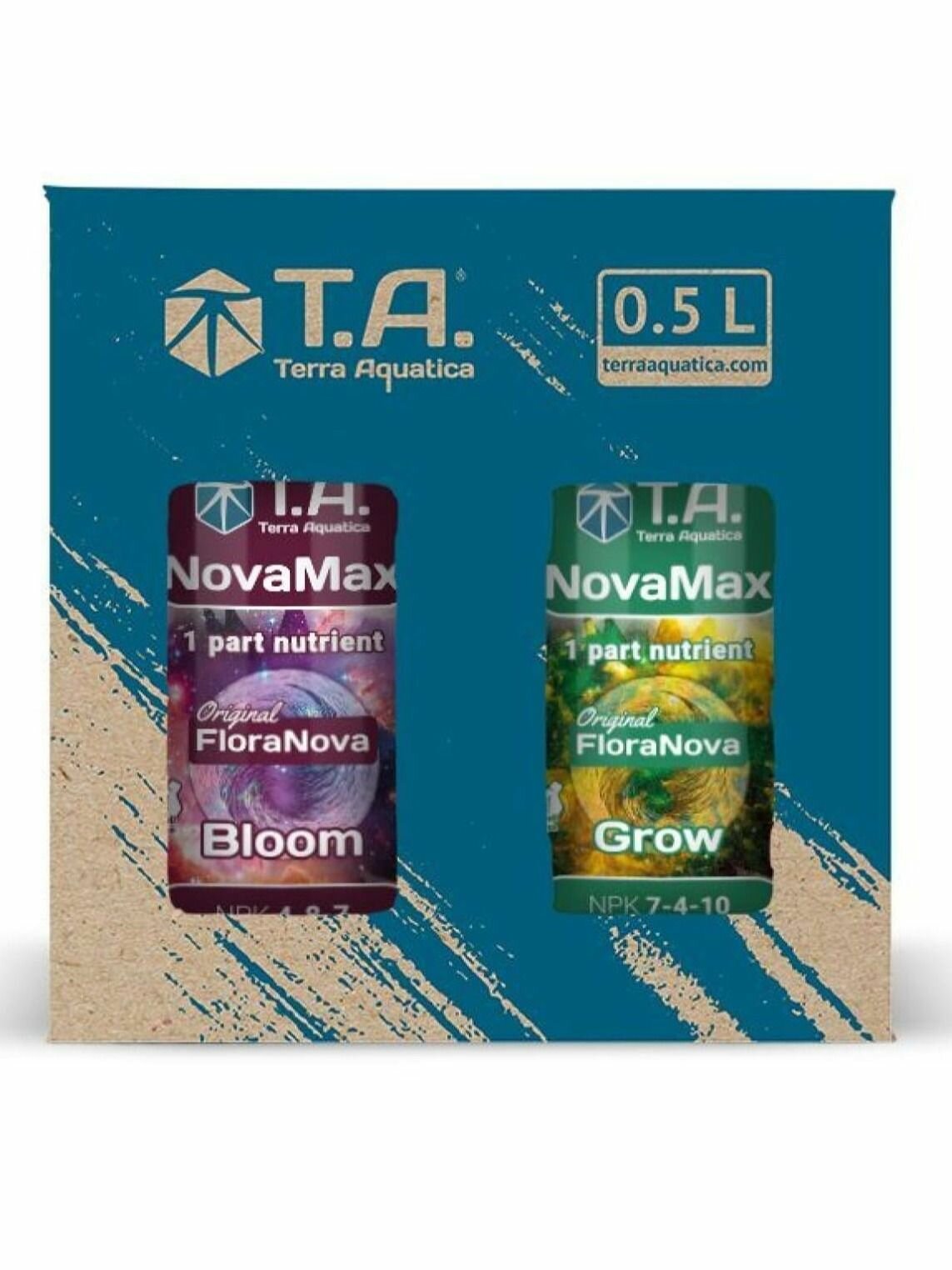 Набор удобрений на полный цикл Terra Aquatica NovaMax Set 2х0.5 л.
