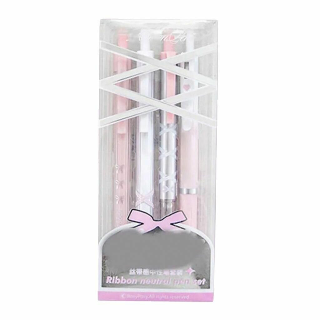 4 шт. Гелевые ручки с бантиками для балета 0.5 мм