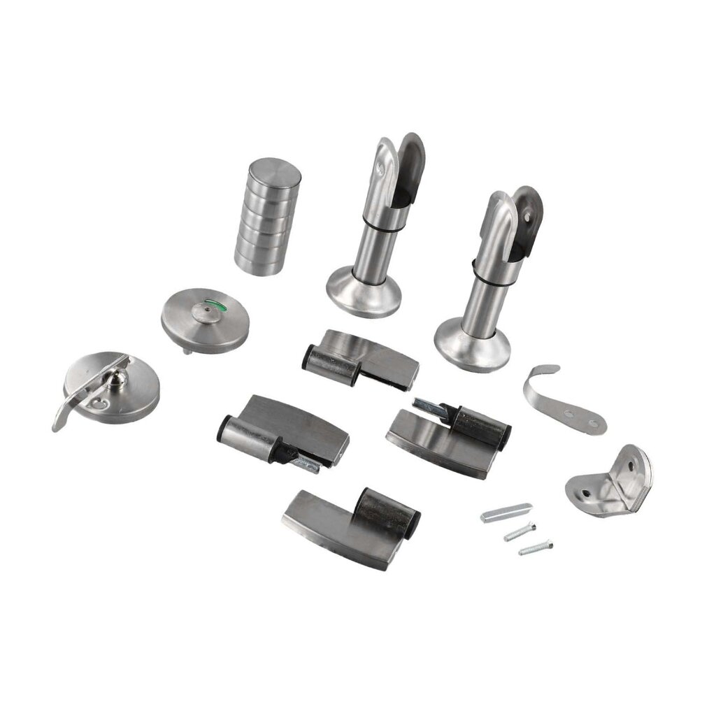 Комплекты фурнитуры для перегородок в ванной комнате из нержавеющей стали, петли, замки