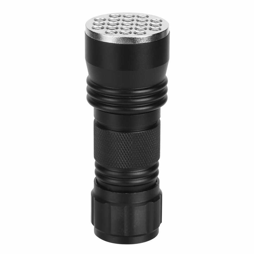 Мини-фонарик для домашних животных в форме скорпиона из алюминиевого сплава с УФ-ультрафиолетовым 21 светодиодом (без ремешка)