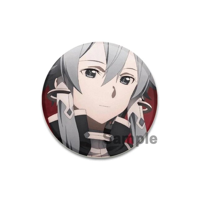 Аниме меч искусство онлайн брошь для одежды Мультяшные фигурки Kirito Asuna Leafa значок украшение рюкзака ювелирные аксессуары