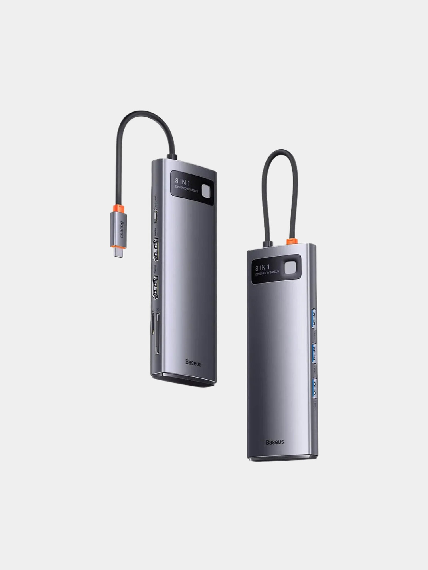 Хаб Baseus Metal Gleam Series 6-in-1 Multifunctional Type-C HUB Docking Station Type-C to HDMI*1+USB3.0*3+PD*1+VGA*1