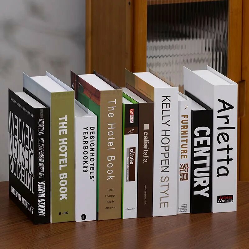 10 модных и роскошных поддельных книг, декоративные имитации книг