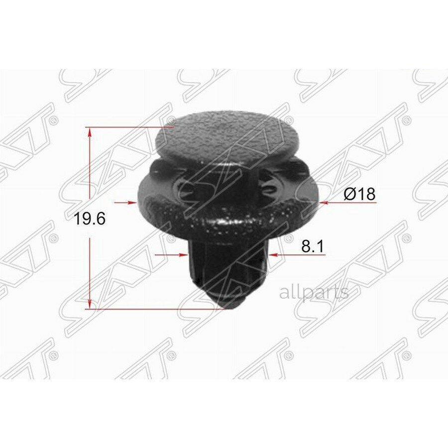 SAT ST-KJ-690 Клипса (крепёжная (Продажа по 10шт))