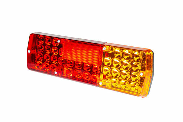 Фонарь задний, камаз, зил, газ, левый, светодиодный, с подсветкой номера, 12/24 в