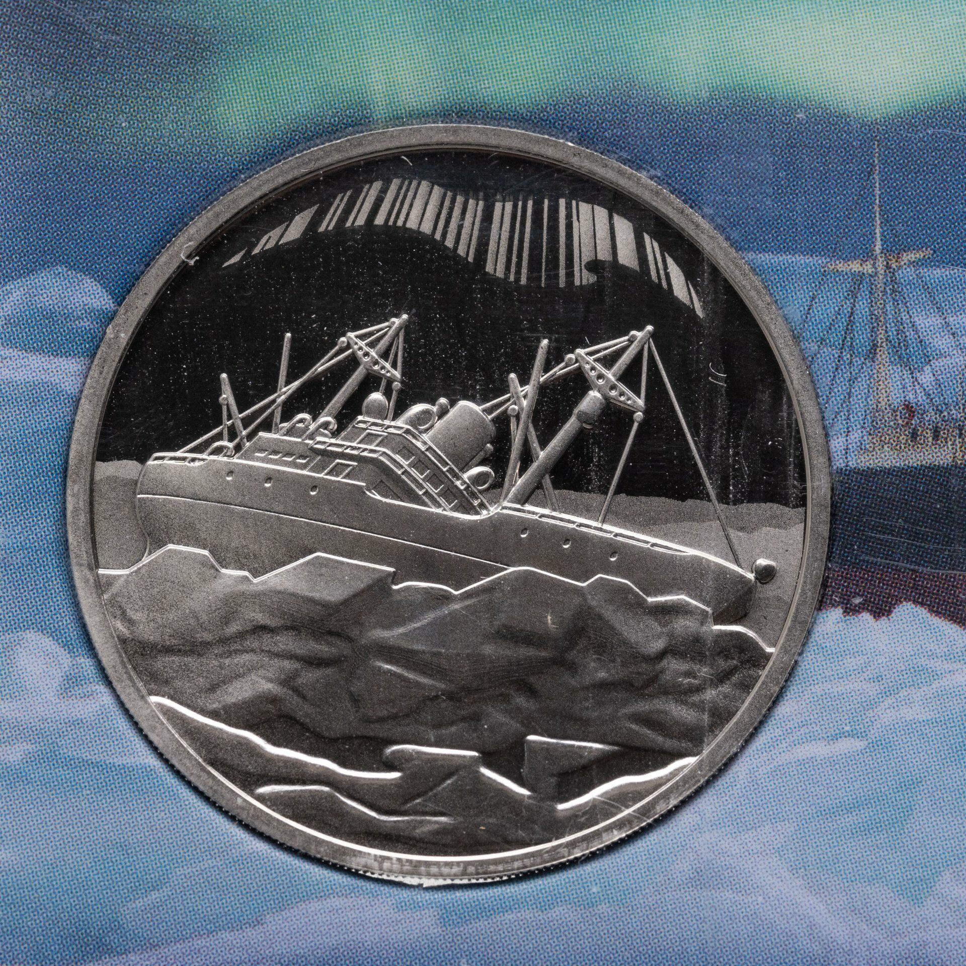 Памятный монетовидный жетон гознак 2024 "Первый арктический поход Ледокол "Челюскин 90 лет" в блистере