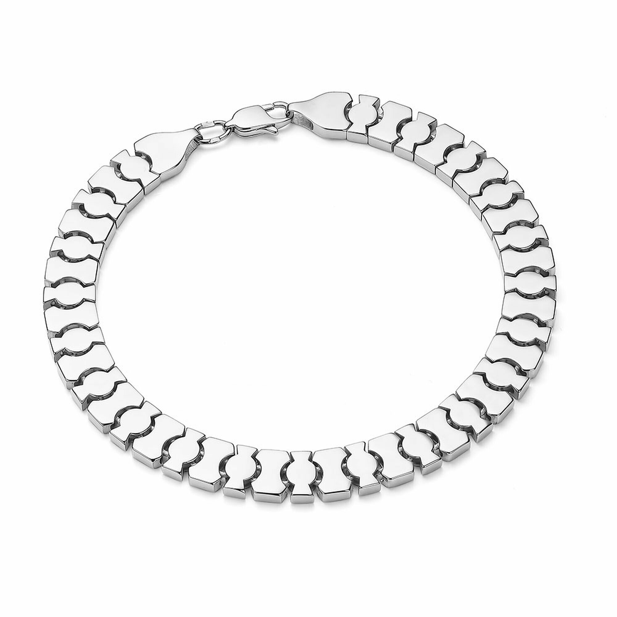 Жесткий браслет, серебро, 925 проба, родирование