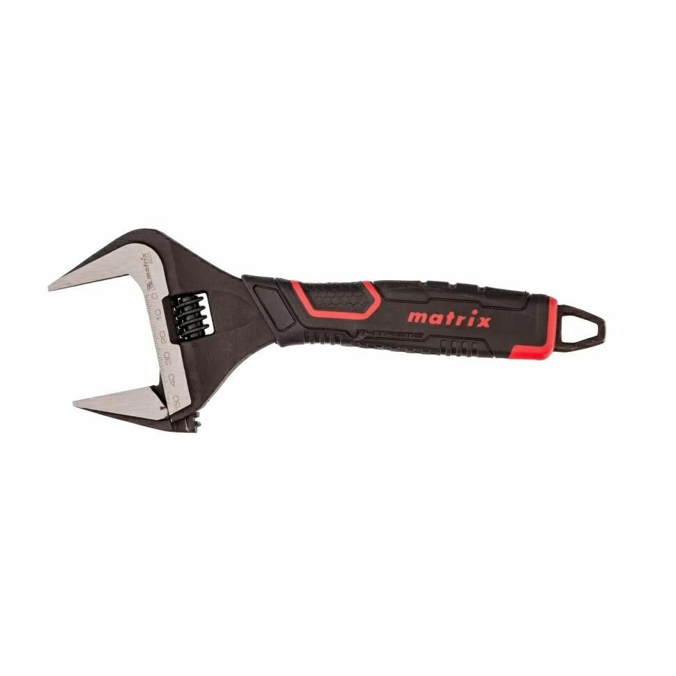 Ключ разводной MATRIX Pro, тонкие губки, фосфатированный, двухкомпонентная рукоятка, 250 мм (15578)