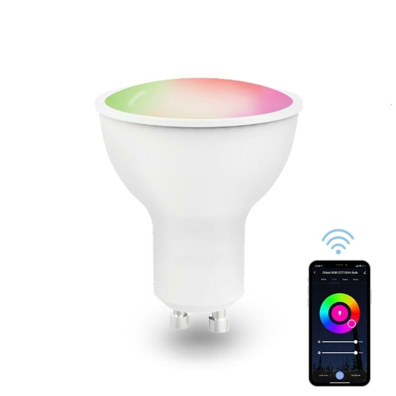 Умная светодиодная лампа GU10 с Wi-Fi и RGB