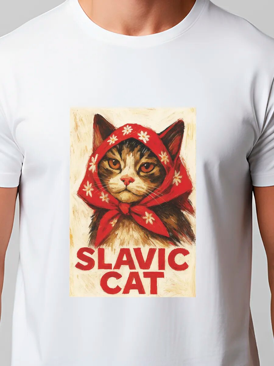 Футболка PRINTSHOT, 1 шт., размер L, белый