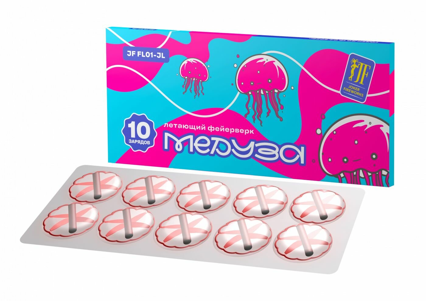 Летающий фейерверк Медуза - 1 упаковка