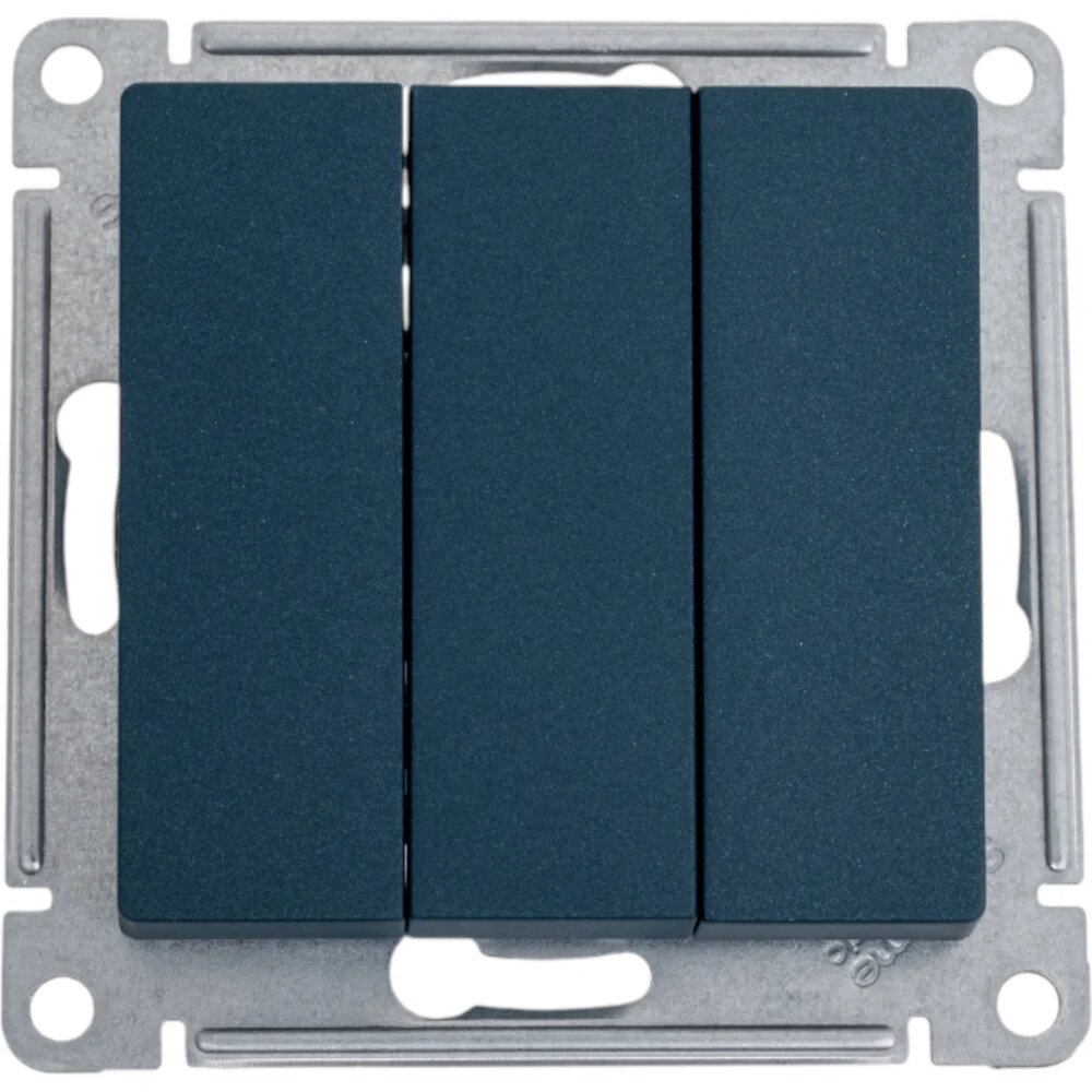 3-клавишный выключатель Systeme Electric AtlasDesign Изумруд сх.1+1+1, 10АХ, механизм