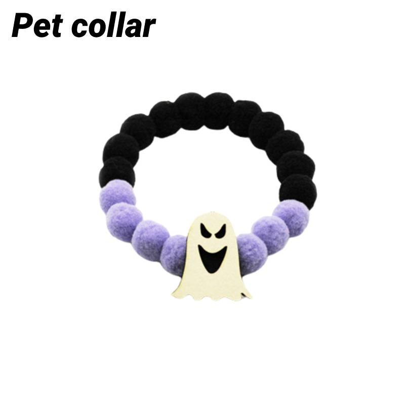 Candy pet collar halloween colorful cat dog ball elastic adjustable pet halloween decor style b 50cm 1969in