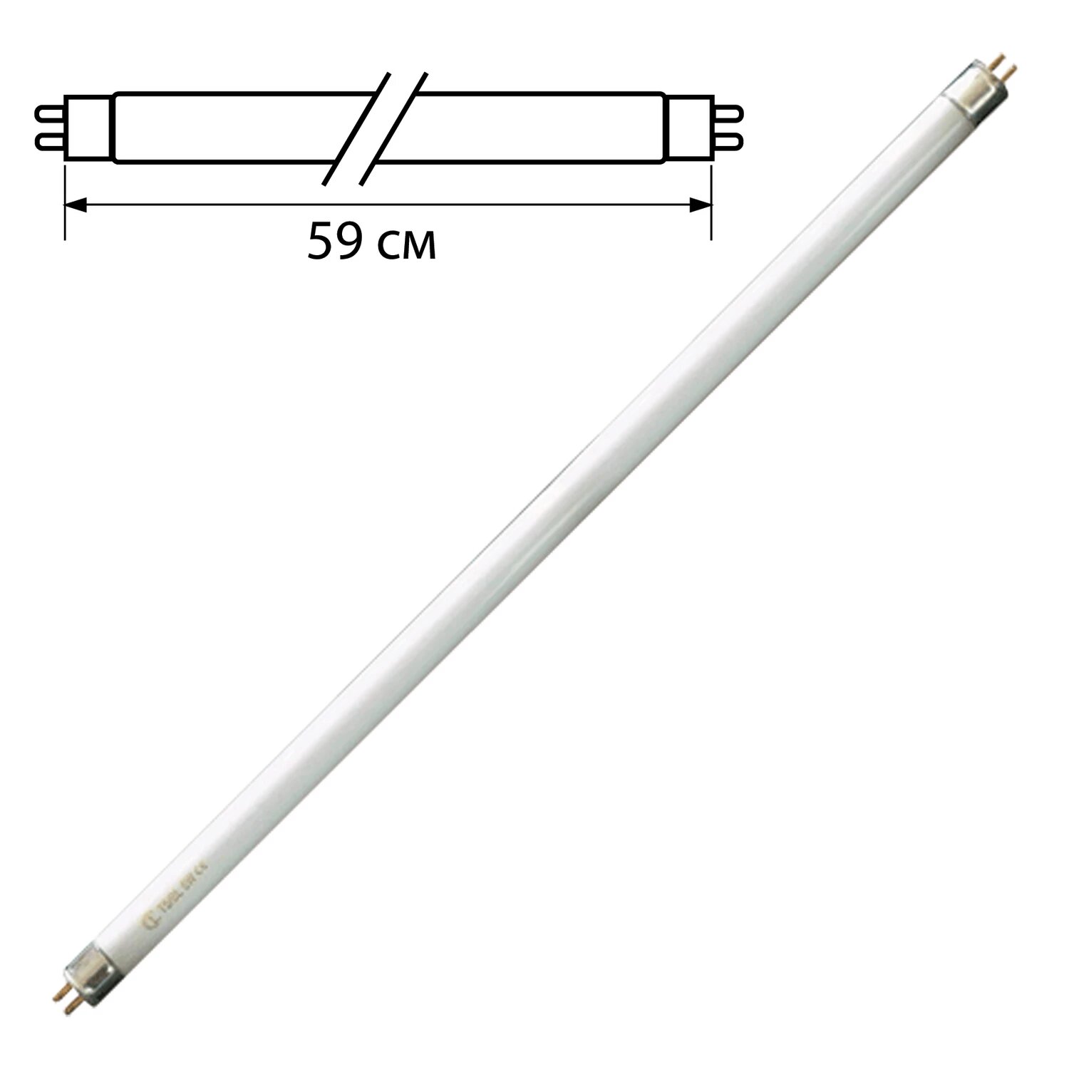 Лампа люминесцентная OSRAM L18/765, 18 Вт, цоколь G13, в виде трубки, длина 59 см, днев. белый свет, 5шт.