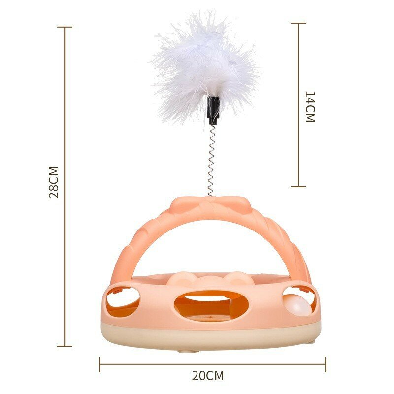 Кошачьи игрушки Кошки кошачьи поворотные тарелки от Hi Интерактивные развивающие игрушки для домашних животных Розовый