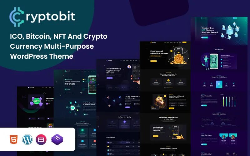Подарочный сертификат на Шаблон для сайта Вордпресс с демоконтентом Cryptobit - Financial Technology & Crypto Currency WordPress Theme