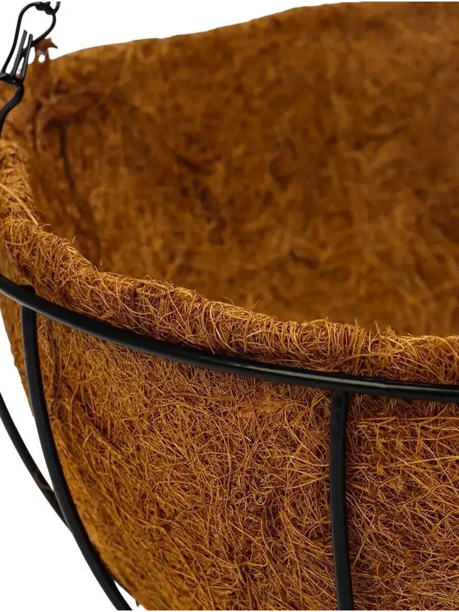 Подвесное кашпо с кокосовым вкладышем, диаметр 35 см