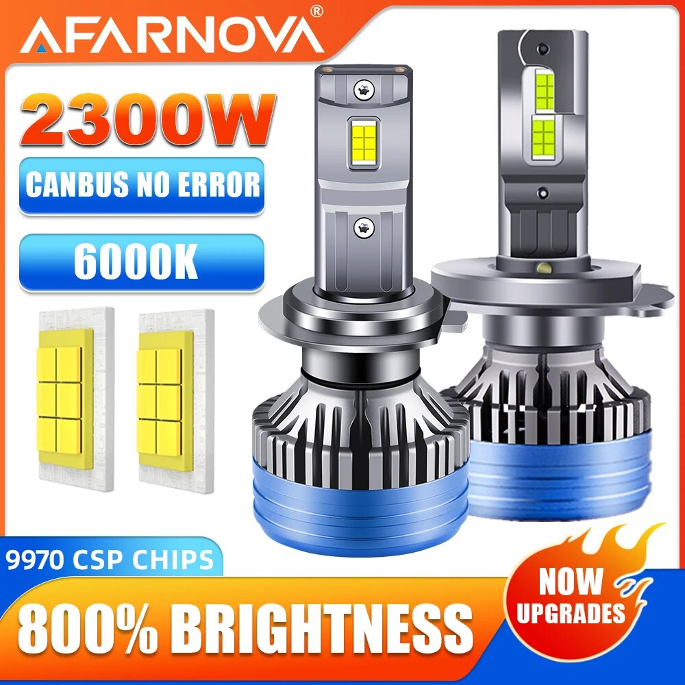 Обновление 2300 Вт H7 H4 H11 Светодиодная фара высокой мощности Canbus H1 H8 9005 HB3 9007/HB5 Hi/Lo