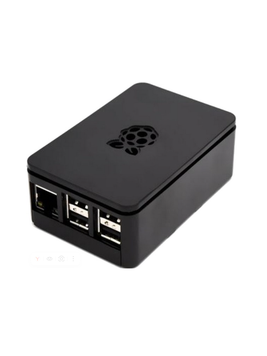 Корпус ACD RA179 black ABS Plastic case with Logo for Raspberry Pi 3 B, совместим с креплением VESA Mount