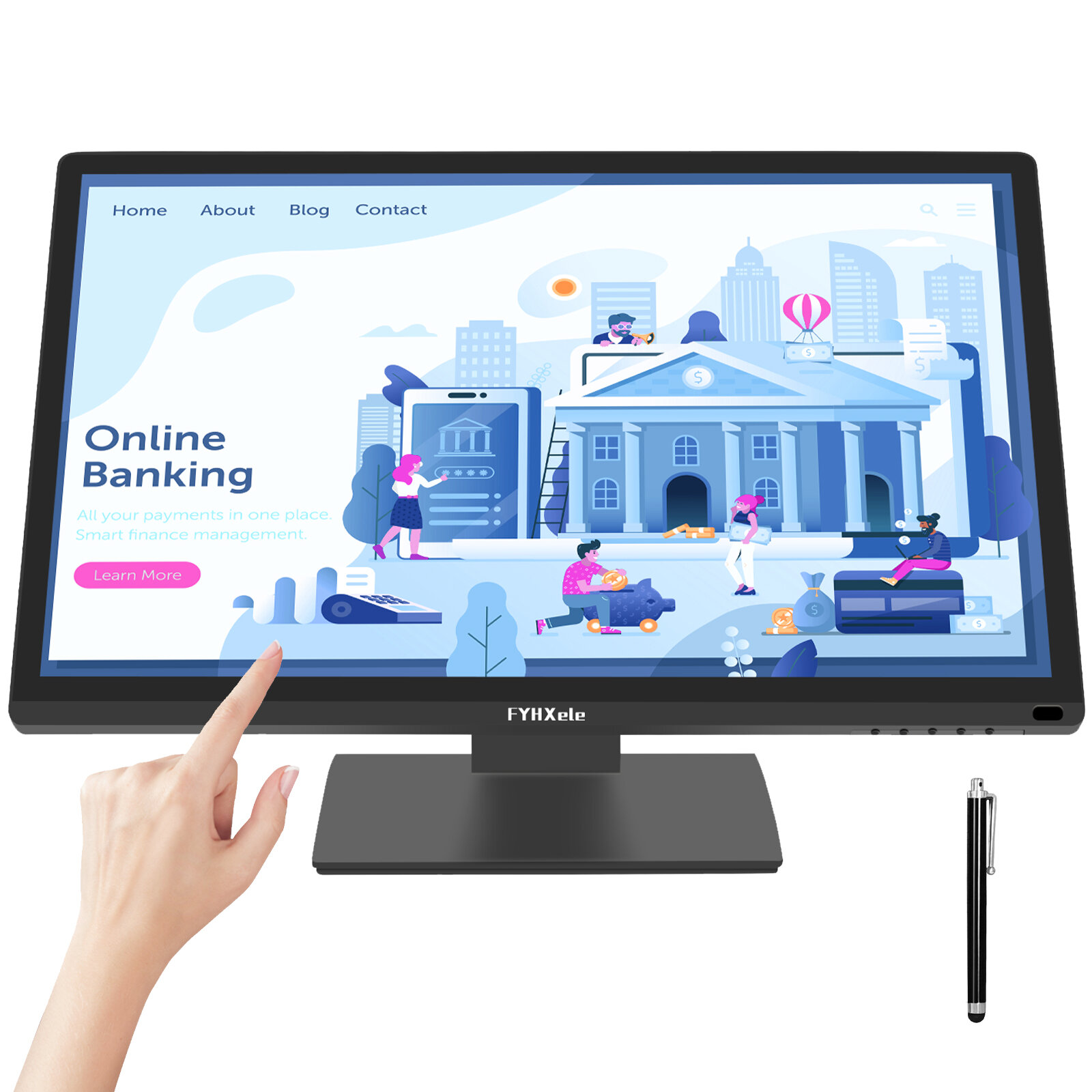 24-дюймовый HDMI VGA сенсорный монитор 100 Гц Емкостный сенсорный экран IPS LED 2026 Новая модель