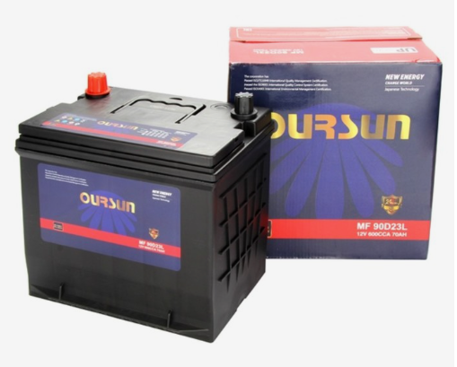 Аккумулятор автомобильный OURSUN JIS 70Ah 600A ОП (232х173х225) D23L 232x173x225