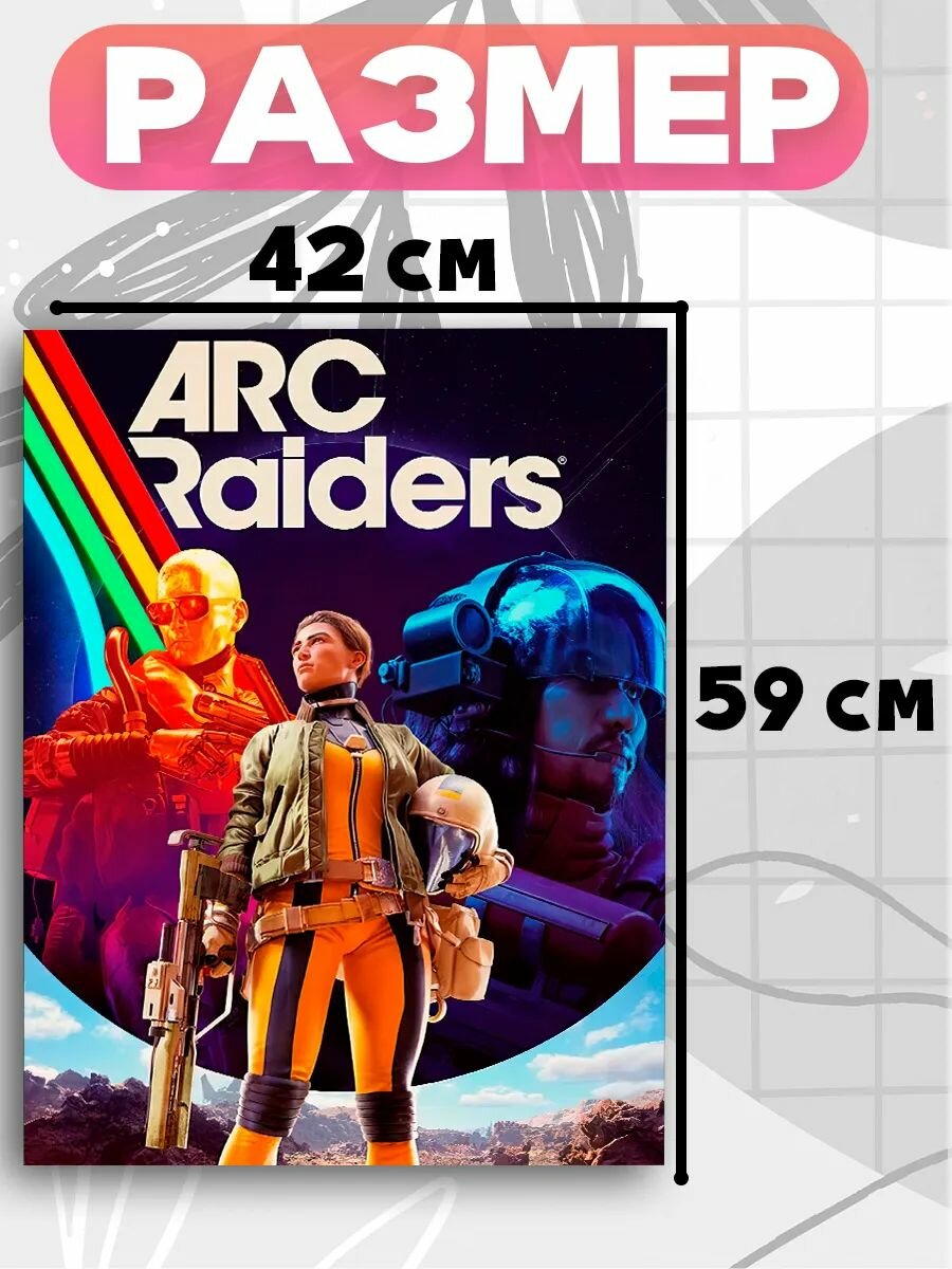 Постеры на стену для интерьера Arc raiders , плакат 1шт, А2 размер. — фото 1