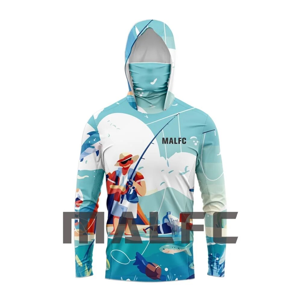 MALFC рыболовная футболка с длинными рукавами UV protection XXXL, X1