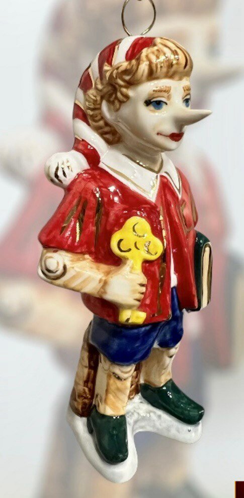 Буратино ёлочная игрушка от Лефортовского фарфора, в индивидуальной упаковке