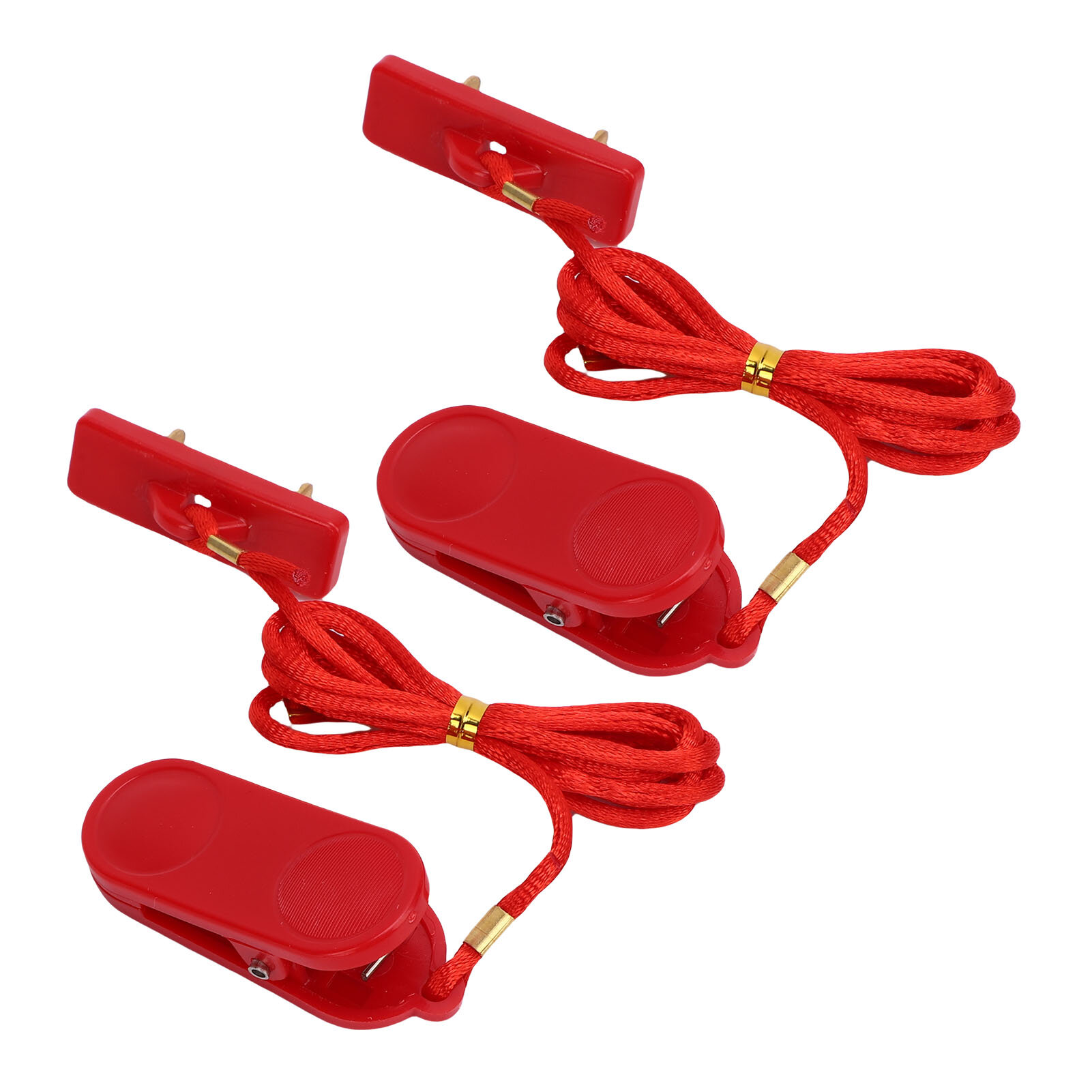 2pcs Ключ безопасности для тренажера универсальный прямоугольный с двойной вставкой аварийный стоп-кран для бегущей дорожки для зала