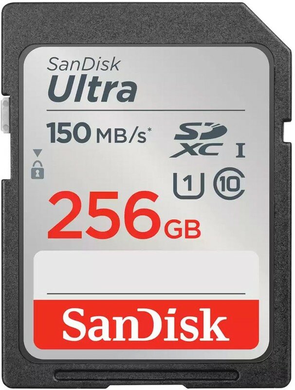 Карта памяти SDXC 256Gb SanDisk SDSDUNC-256G-GN6IN Ultra UHS I 150MB/s for DSLR and Mirrorless Cameras