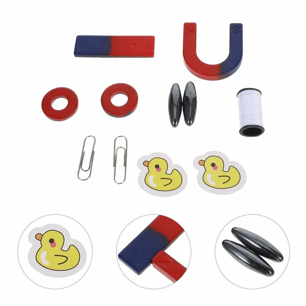 Набор магнитов, экспериментальные магниты, электрические обучающие игрушки для детей, размеры 5.00X1.60X0.30CM