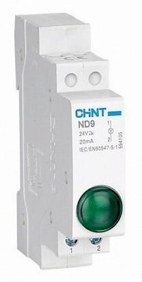 CHINT Индикатор ND9-1/g зеленый, AC/DC230В (LED), 594108