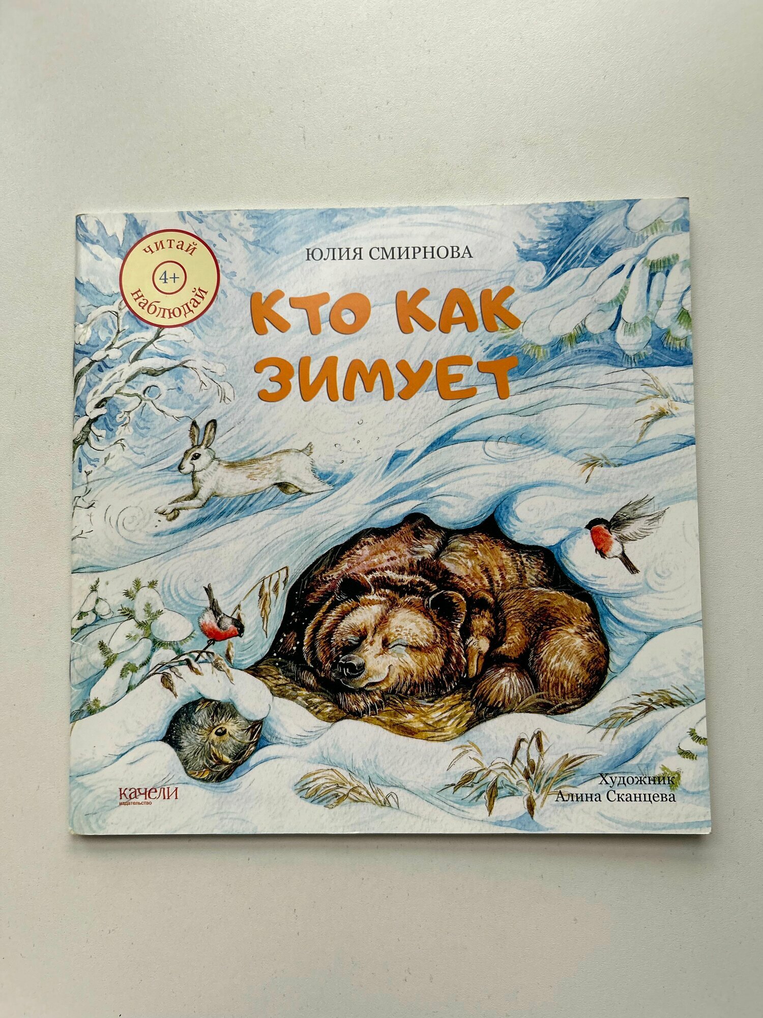 Книга Кто как зимует. Художник А. Сканцева. Издание 2019 года (second-hand книга)