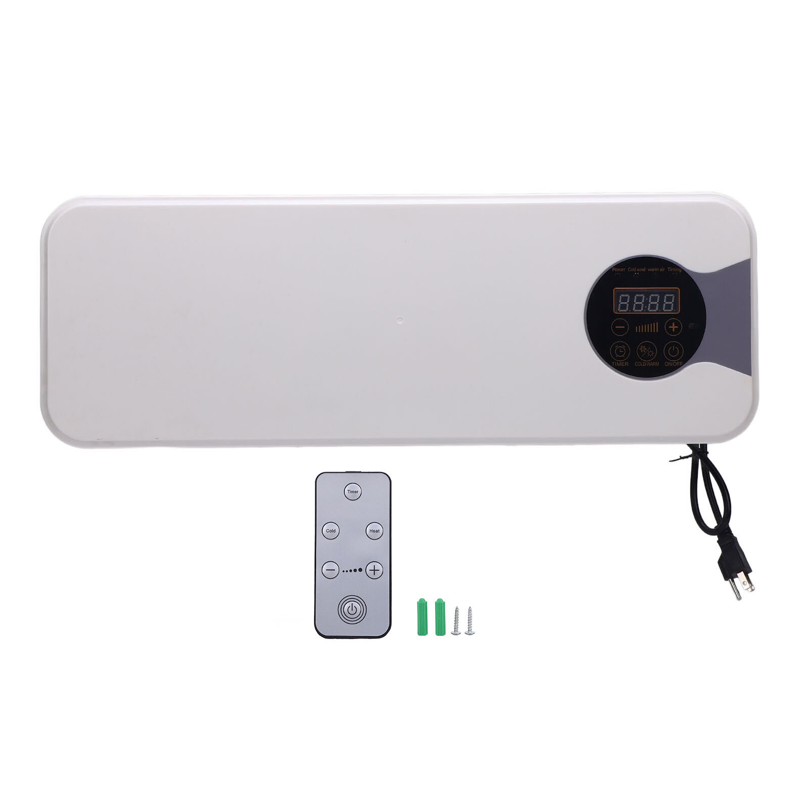Электрический настенный обогреватель-охладитель, многофункциональный портативный настенный обогреватель двойного назначения для спальни и ванной комнаты, вилка стандарта США, 110 В.