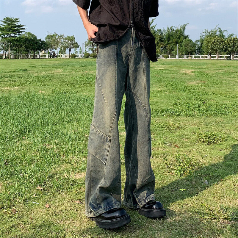 Тренд RONG CH Джинсы Мужские Камуфляжные Карго Кросс-Бордер Хип-Хоп Многокарманные Стильные Модные Деним, Размер_XXL