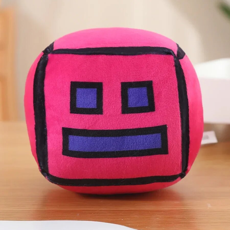 Розовая мягкая игрушка Geometry Dash Cube