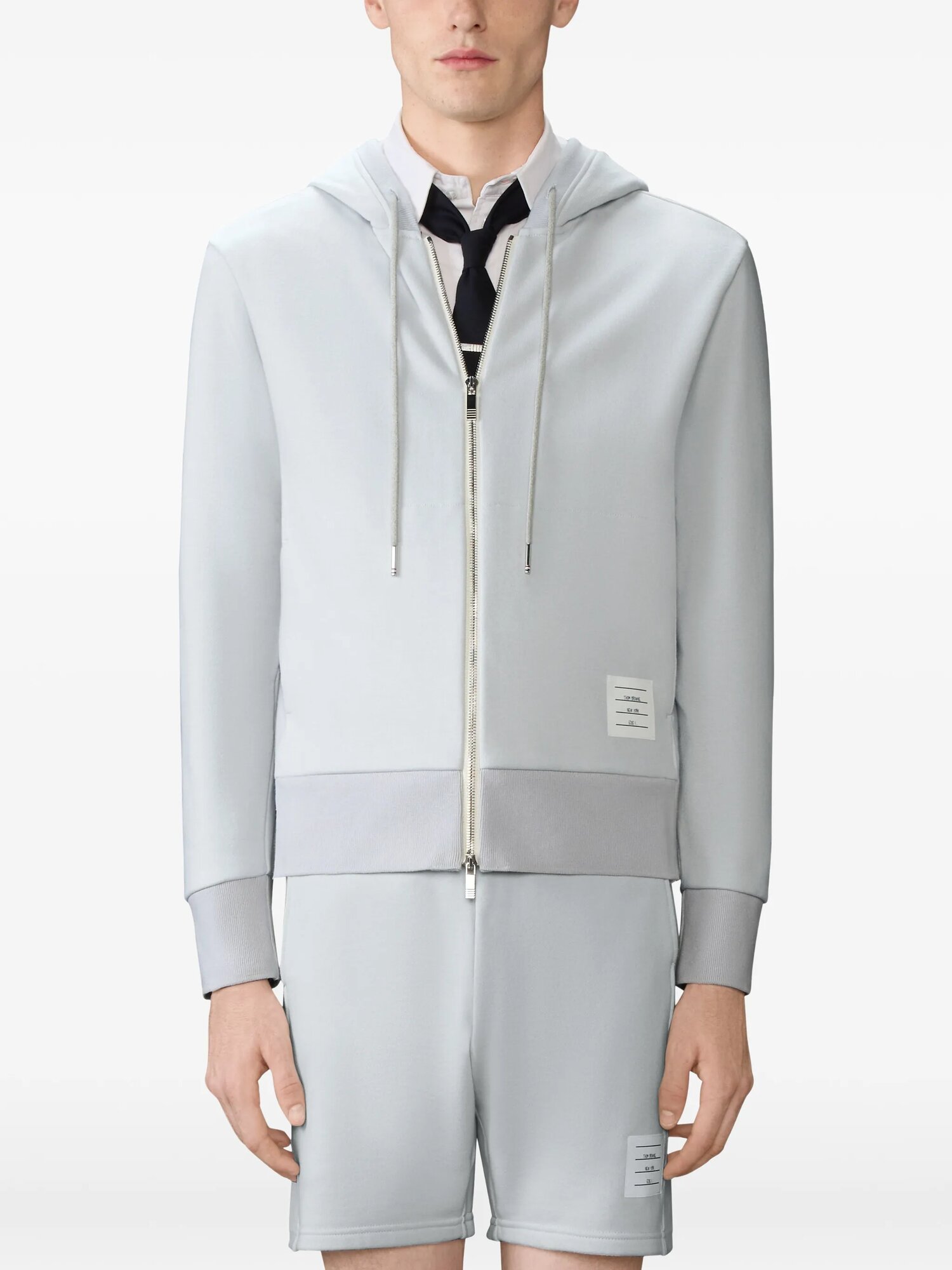 Худи THOM BROWNE Zip-up hoodie, размер 50, , grey — фото 1