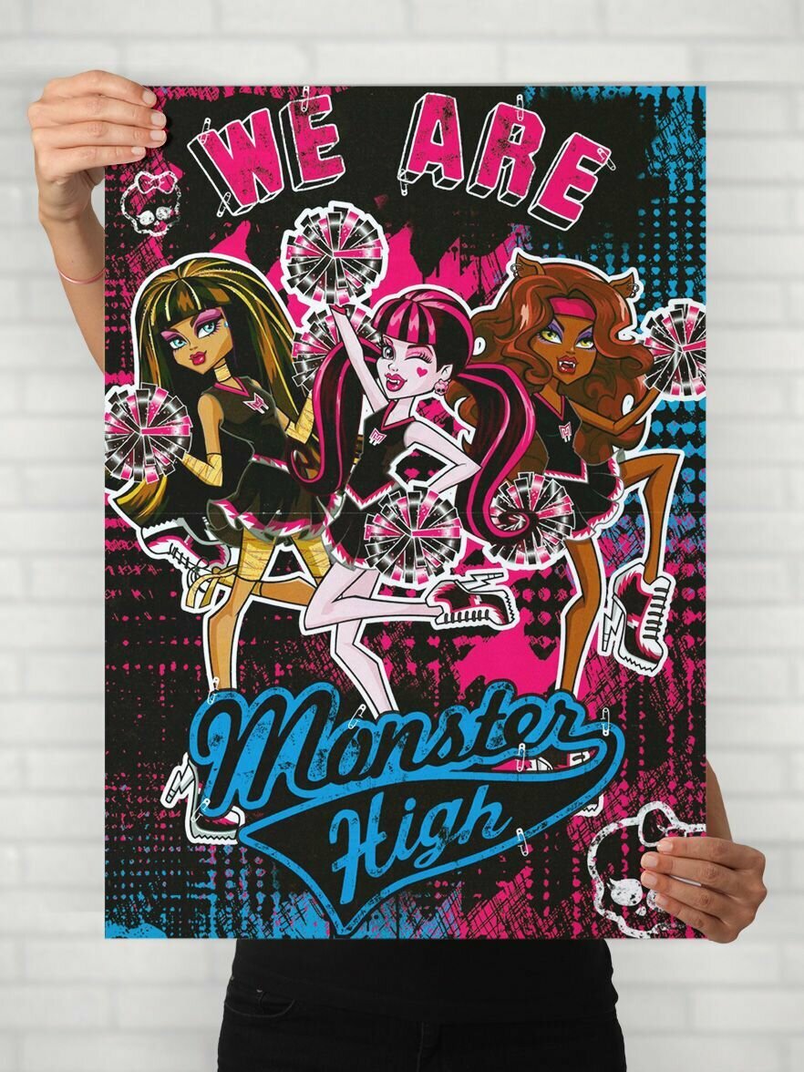 Плакат на стену для интерьера Monster High (Монстер Хай 10) - Постер по куклам и моде формата A2 (42x61 см)