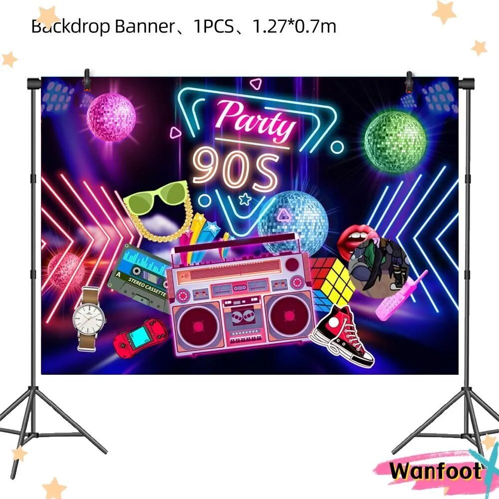 Фон для фотосъемки вечеринки в стиле 90х
