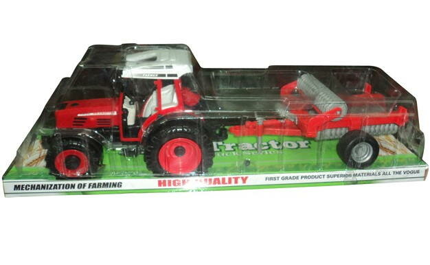 Машинка Трактор с прицепом-комбайном инерционный 6022 с 3 лет