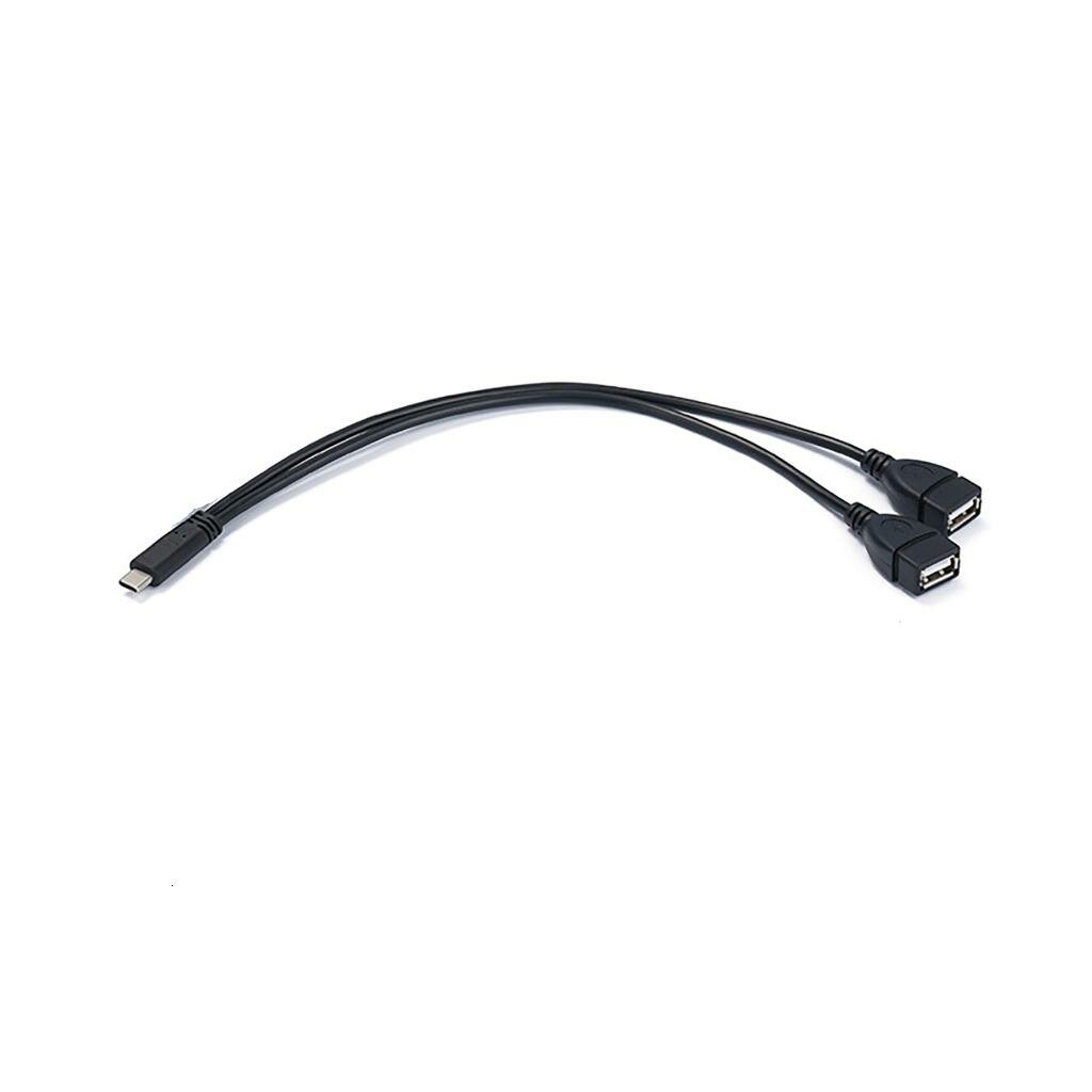 USB Type C адаптер с двойным USB для зарядки, Тип C мужской