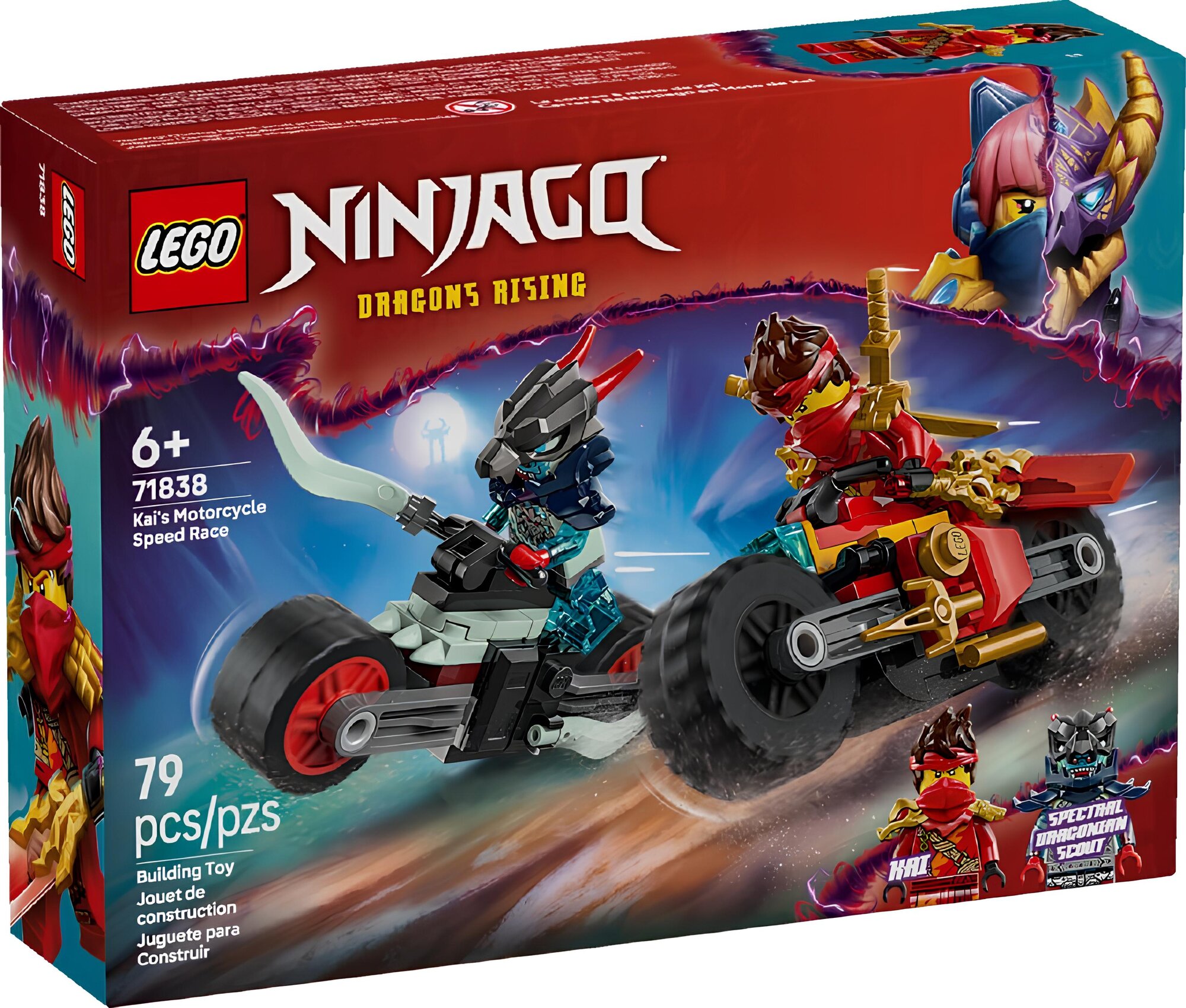Конструктор LEGO Ninjago 71838 Скоростная гонка на мотоцикле Кая