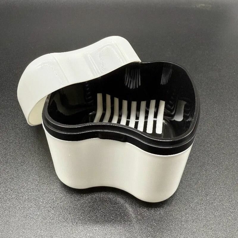 Контейнер пластиковый для стерилизации, хранения и транспортировки мелких предметов (белый-гол/полоса)