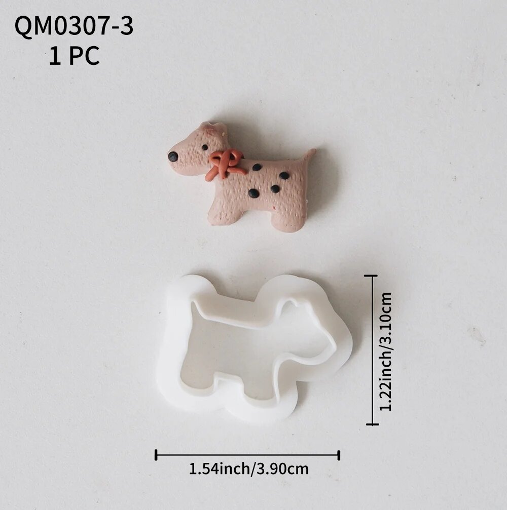 Щенок/котенок, серьги из полимерной глины, форма для резки Тедди/домашних животных, форма из полимерной глины, сделай сам, ювелирные изделия, ручные инструменты, форма для домашних животных, печенья